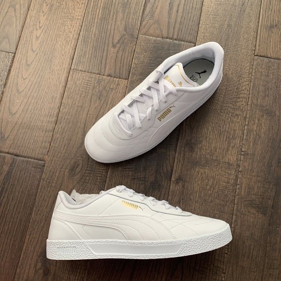 Puma | Shoes | Puma Club Zone Sneaker Mens White Gold 383991 | Poshmark